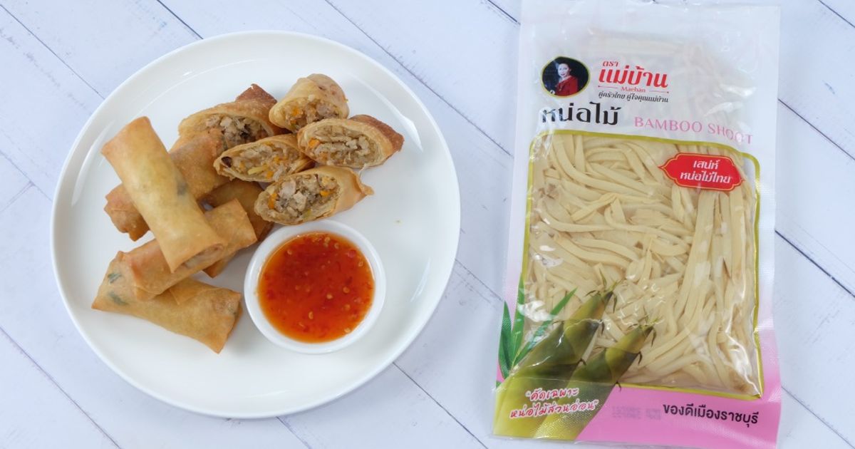 Spring Rolls With Bamboo Shoots (By Maeban) Recipe by ผักกาดดอง ตราแม่บ้าน