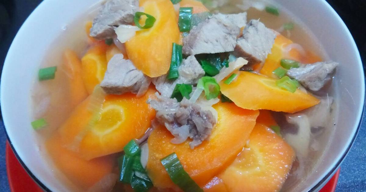 Resep Sop Daging + Wortel Simpel oleh Retha - Cookpad
