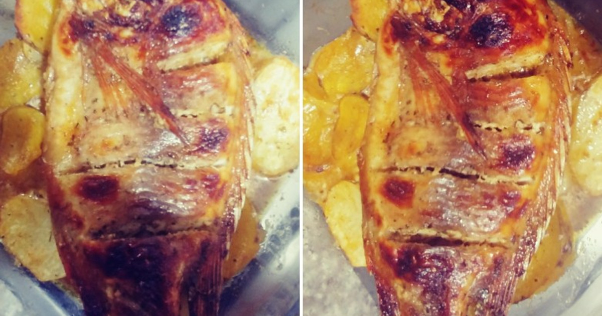 Mojarra/Tilapia Horneada Y Asada Con Papas. Súper Fácil 🎶 Receta de ...