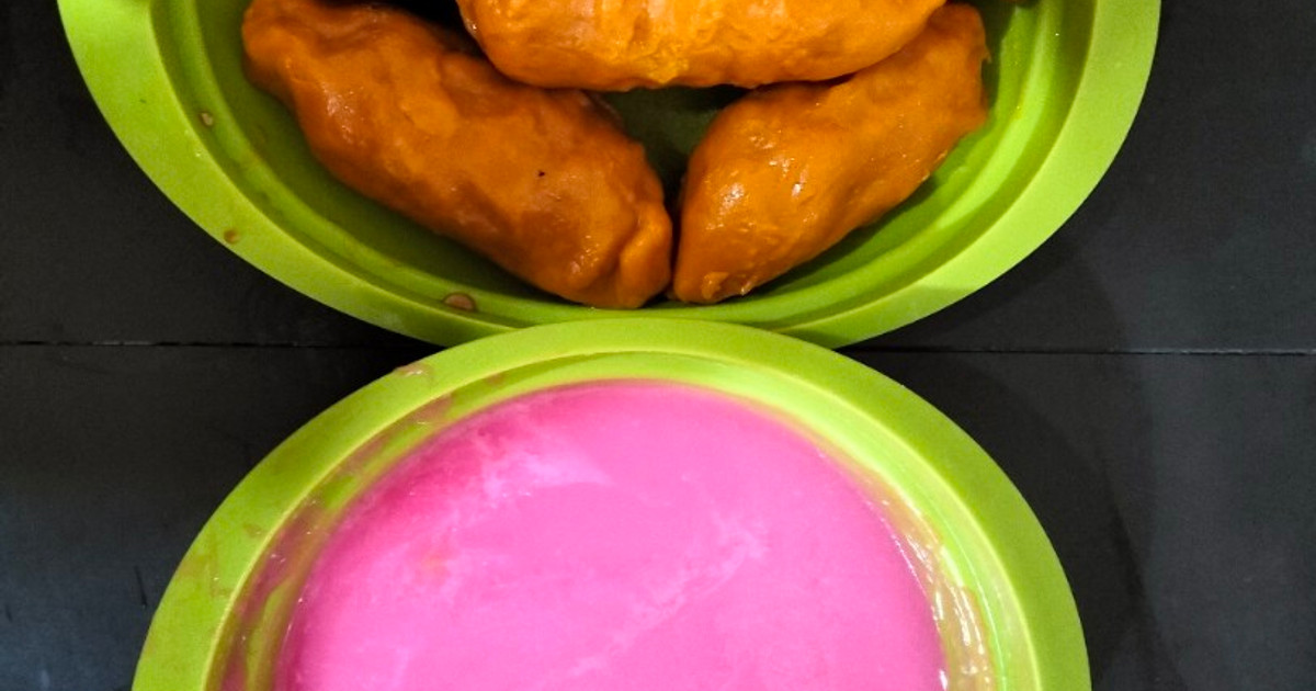 Resep Es Pisang Ijo. Pisang Orange Dan Kuah Pink oleh Alfin Assanthi ...