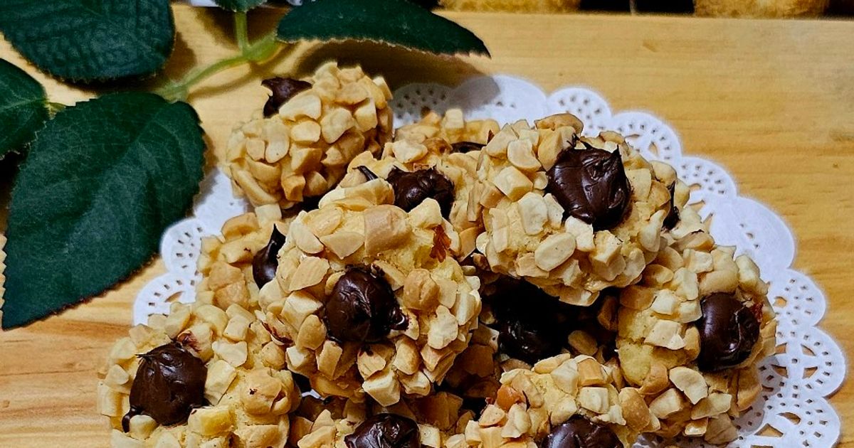 Resep nutella cookies coklat kacang rumahan enak dan mudah - Cookpad