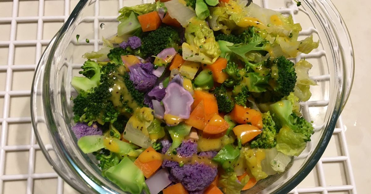 Microwave Veggies Salad With Poppyseed Dressing Recipe By Qinwen Sun