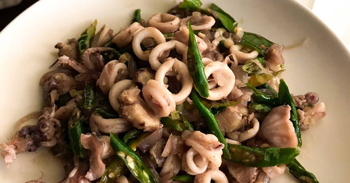 Resep Cumi segar cabe ijo oleh Bunga Rifka - Cookpad