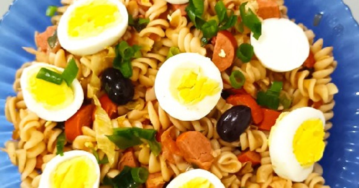 Macarrão Parafuso Com Salsicha E Repolho Receita por Perola Rachel ...