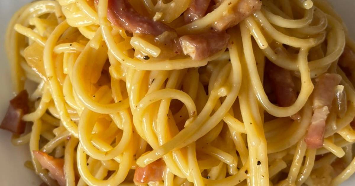 Pasta carbonara auténtica 🇮🇹🥚🧀🧅🥓 Receta de Candela Pastor Rico 🦂 ️‍🔥 ...