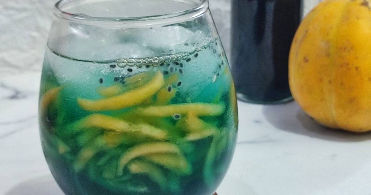 Resep Es Blewah Bunga Telang oleh Ellaelloet - Cookpad