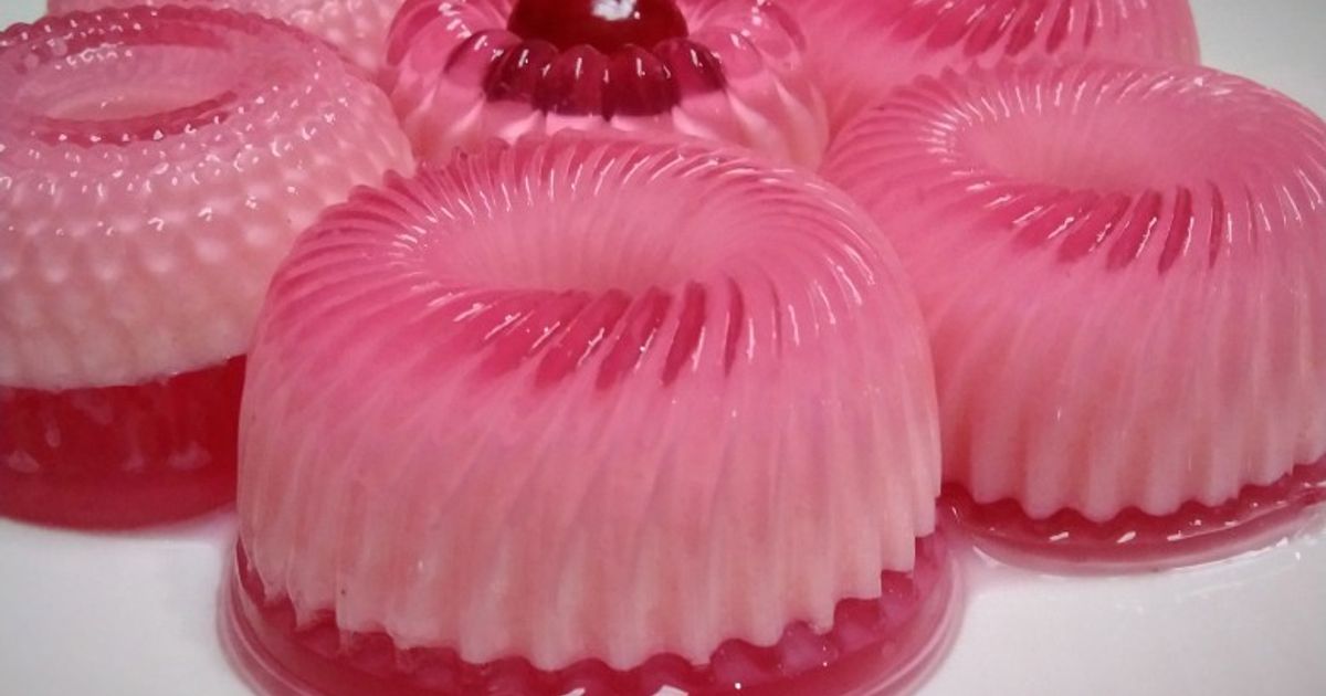 Resep 571.Jelly Susu Strawberry oleh Maria Feronika - Cookpad