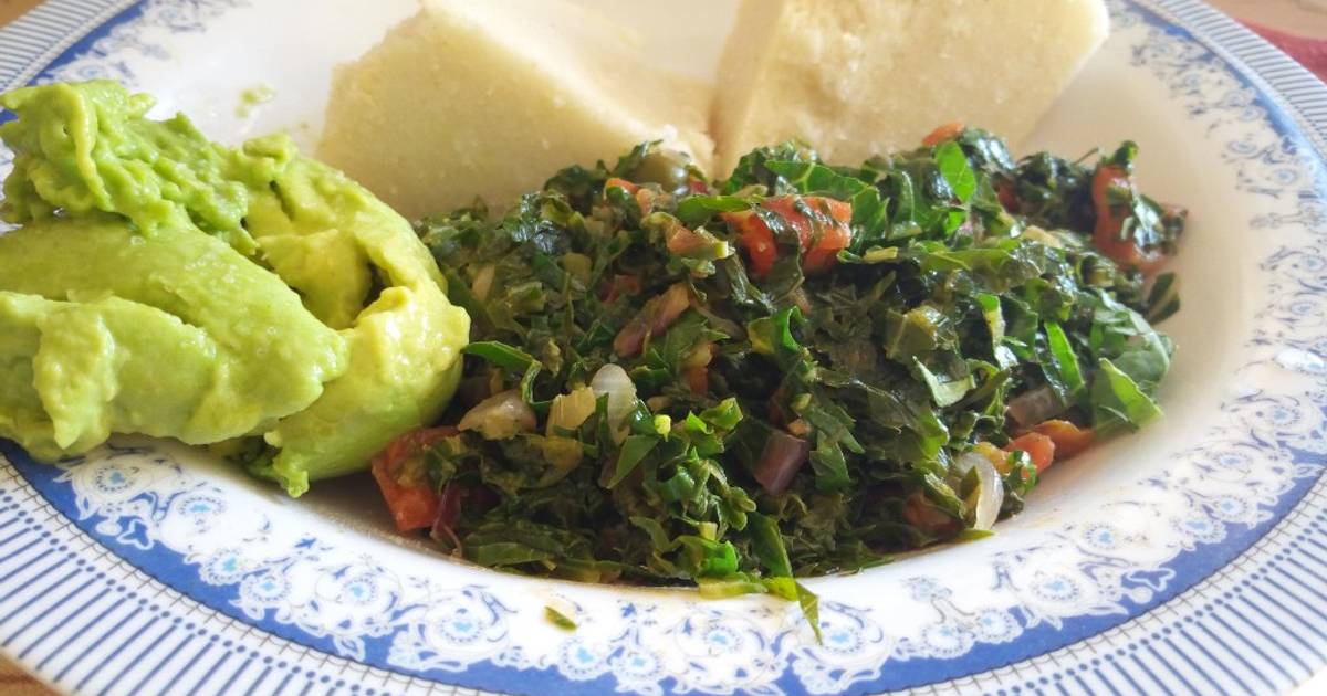 Ugali, Greens, Avocado Combo Recipe by Pure - Cookpad