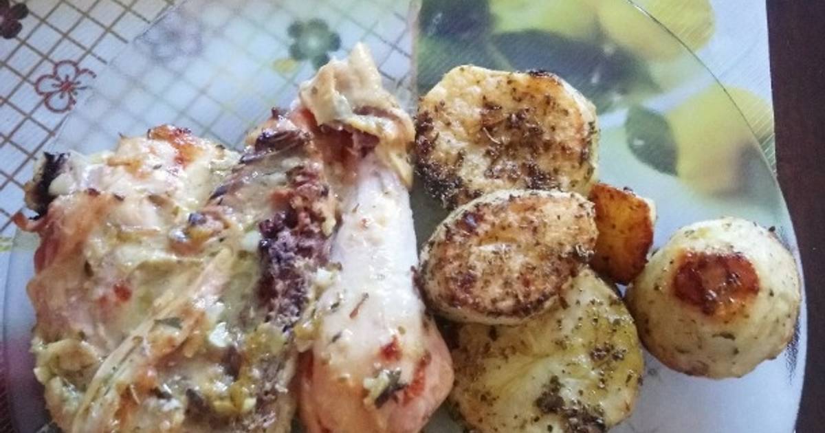 Pollo a la provenzal con papas a la mostaza - 33 recetas caseras- Cookpad