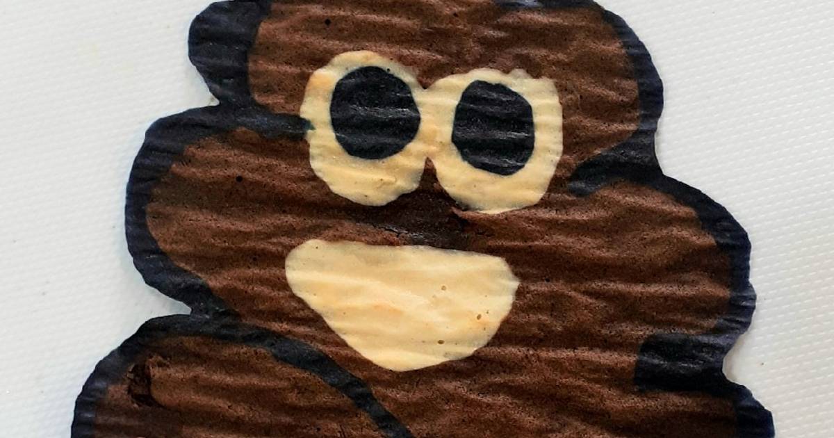 Poop emoji eggless pancakes Recipe by Sakshi Chaturvedi - Cookpad