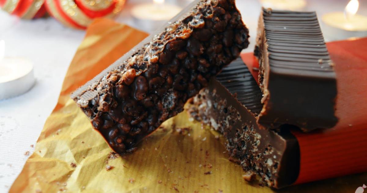 Turrón de chocolate (tipo Suchard) Receta de Mayte Sweet- Cookpad