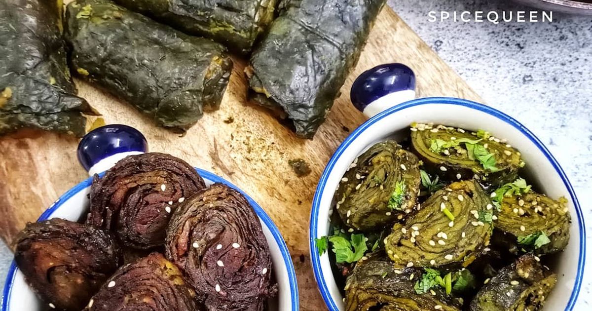 Patra / Patrode Two Ways Recipe by spicequeen - Cookpad