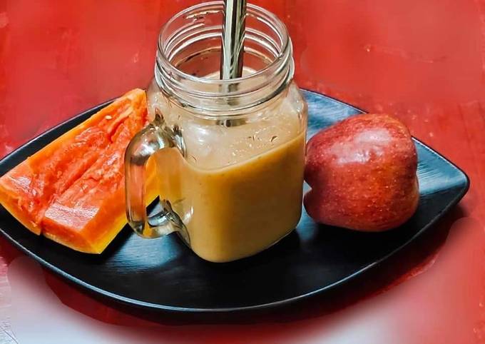 Papaya apple smoothie Recipe by Bhuvana Gopa - Cookpad