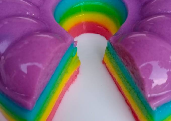Resep Puding pelangi🌈 oleh Wilhelmina - Cookpad