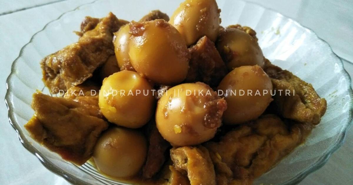 Resep Rendang telur puyuh dan tahu 🐣 oleh Dika Kitchen - Cookpad