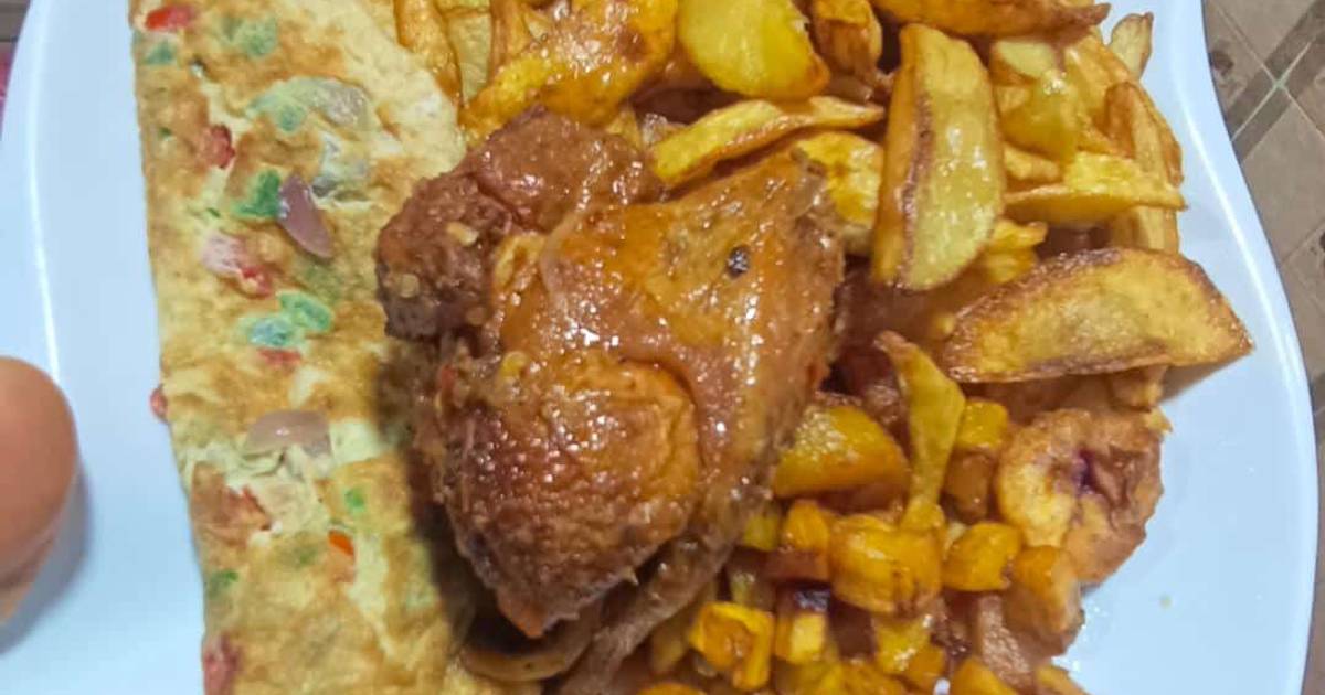 Dankali, kwai, plantain Hadi da kaza girki daga Mamu - Cookpad