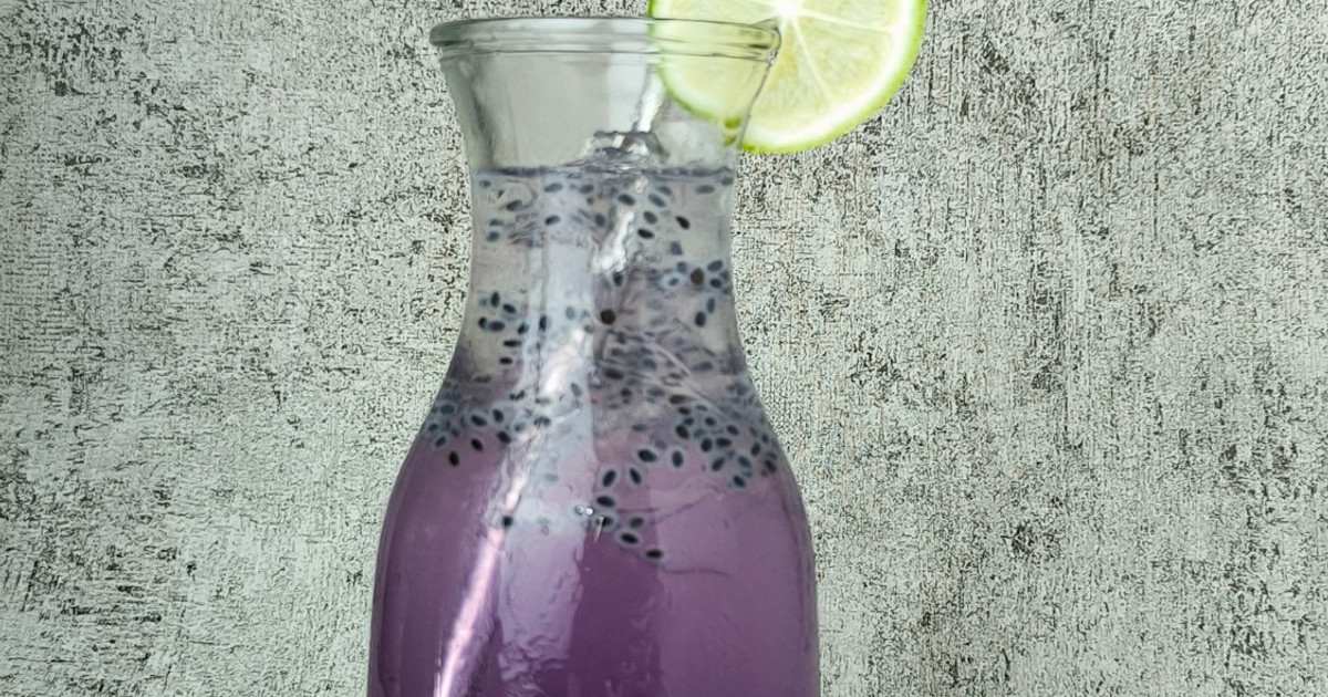 Resep Megic Tea | Es Telang Lemon Selasih oleh SMarisa - Cookpad