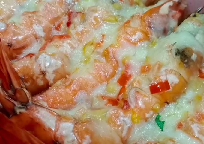 Resipi Cheesy Tiger Prawns oleh irar - Cookpad