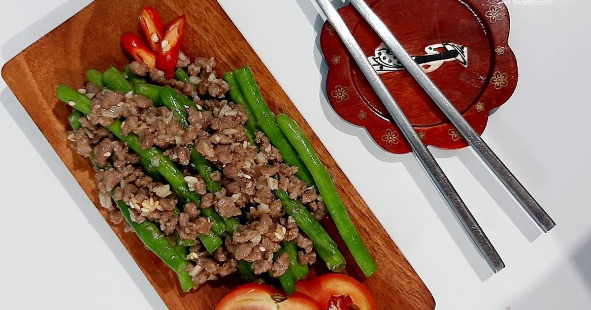 Resep Ca buncis daging cincang oleh Selera Camilla - Cookpad