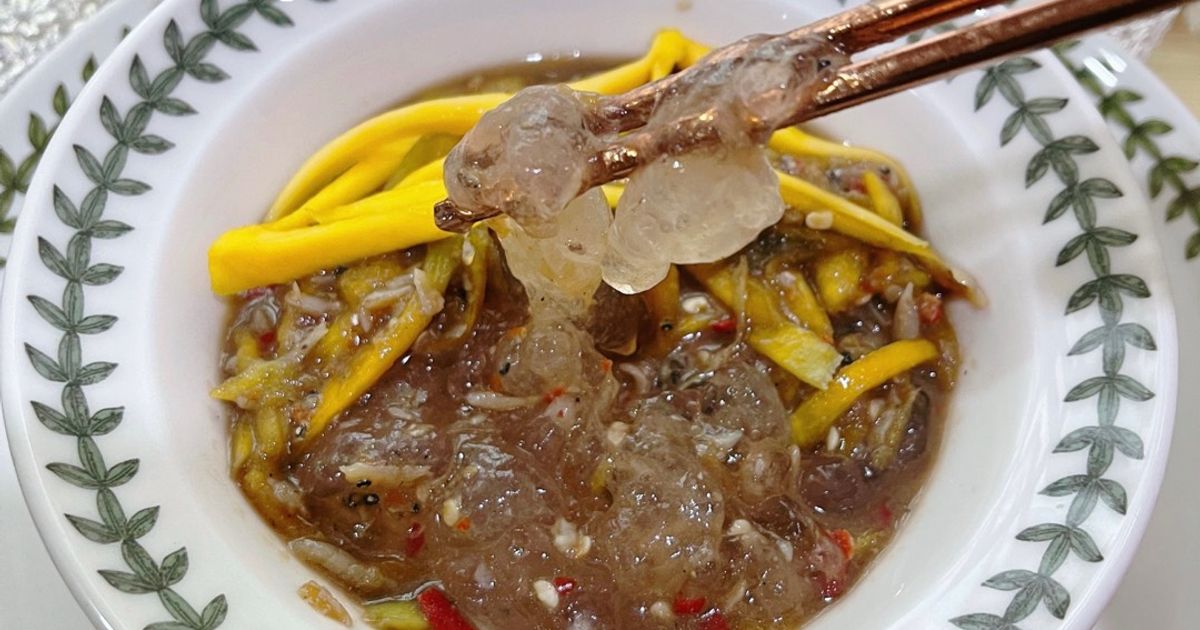 Resipi 👩‍🍳Linut (Ambuyat) & Sambal Asam oleh Mahadiah - Cookpad