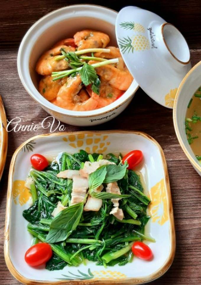 Cách Làm Món Bữa cơm nhiều rau củ và trái cây của Annie Vo - Cookpad