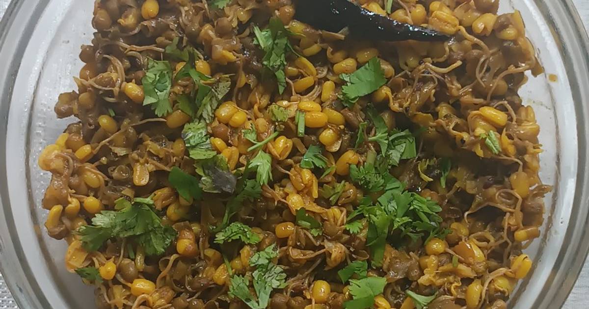 Sprout Mung Masala Recipe by Sangita Vyas - Cookpad
