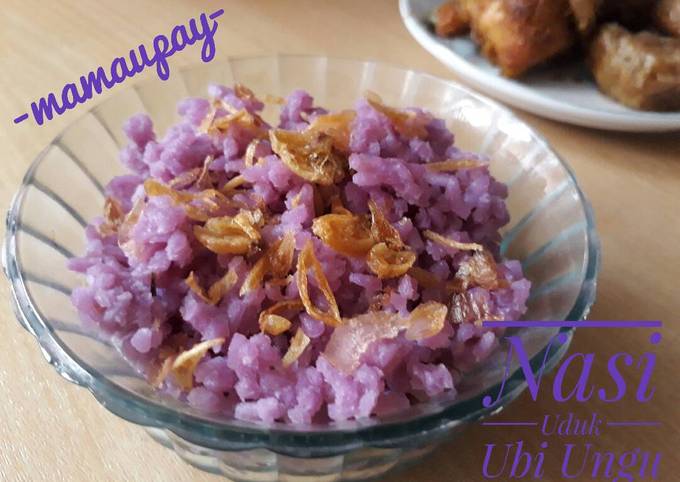 Resep Nasi Uduk Ubi Ungu Magic Com oleh Mama Upay - Cookpad