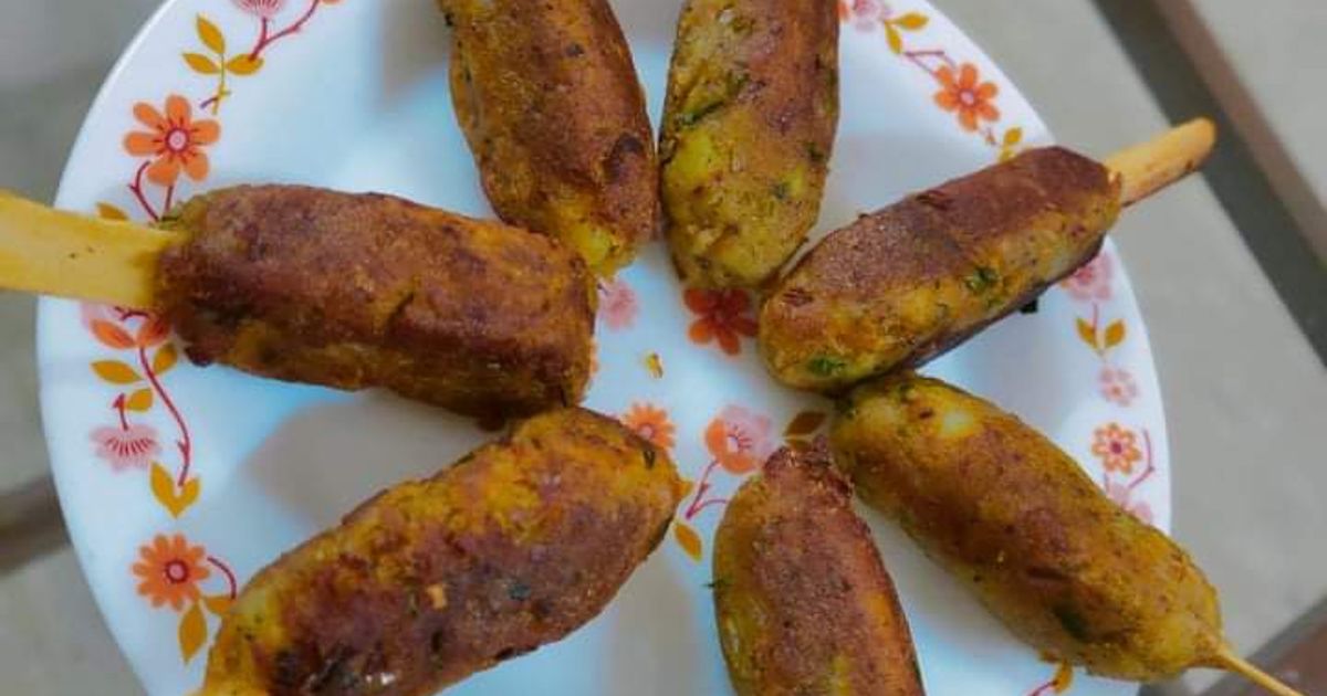 Bread Potato 🍴Stick Kabab🍢 Recipe by Mahnoor Rashid - Cookpad