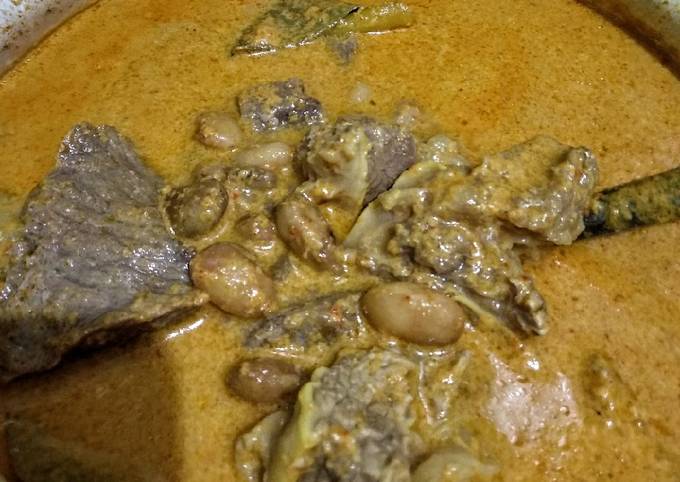 Resep Gulai / gule kacang dan daging oleh windii Rahmanita - Cookpad