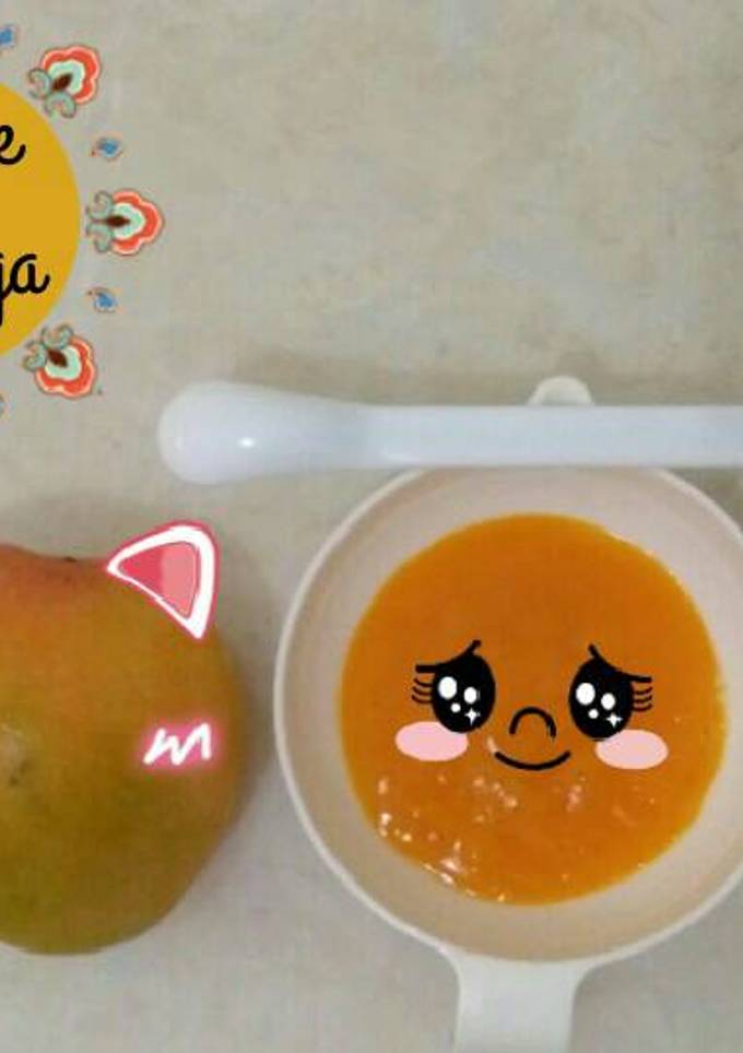 Resep Puree mangga (MPASI 6M menu tunggal) oleh Ummu Al Fatih - Cookpad