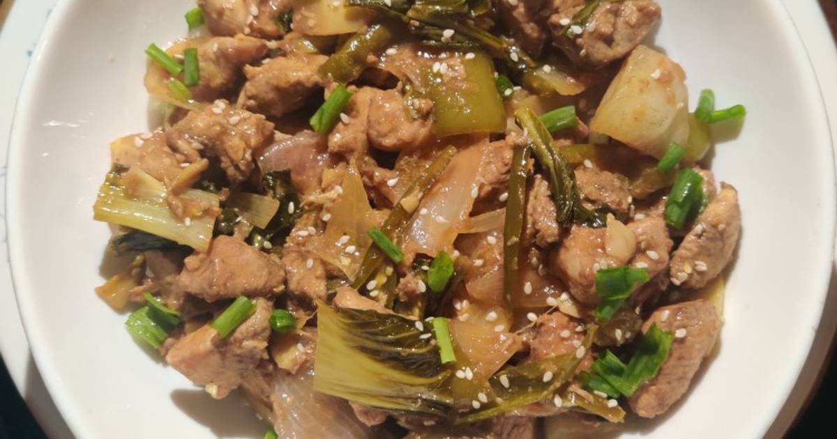 STIR FRY BOK CHOY CHICKEN.. Recipe by rama - Cookpad