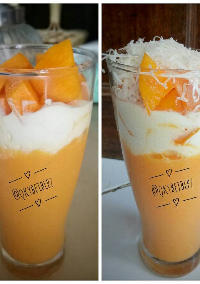 Resep Cheesy mango float #enakanbikinsendiri oleh qky Kikiw - Cookpad