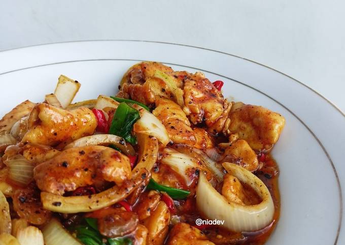 Resep Ayam lada hitam bamboe oleh nia devi - Cookpad