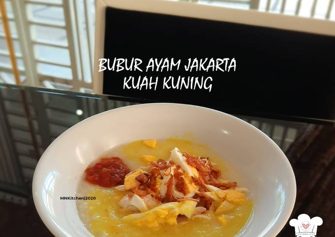 Resep Bubur Ayam Jakarta Kuah Kuning oleh Minie Nora(MNKitchen) - Cookpad
