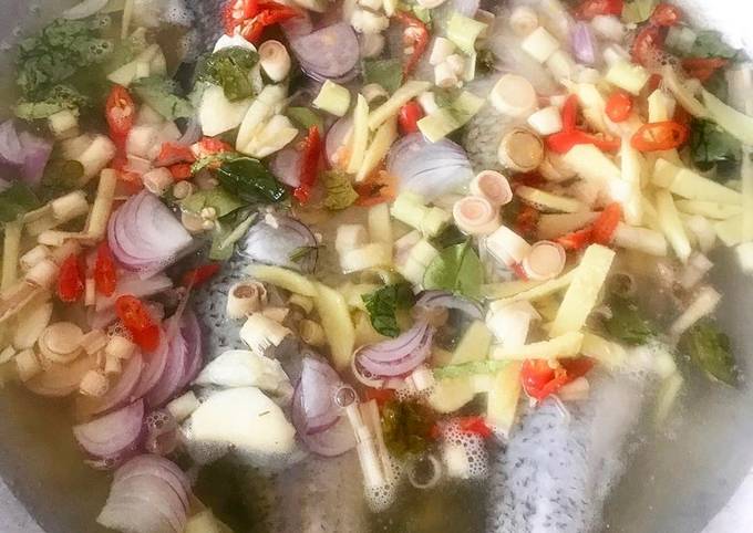 Resipi Siakap Steam Marhaen oleh Ann👩🏻‍🍳 - Cookpad