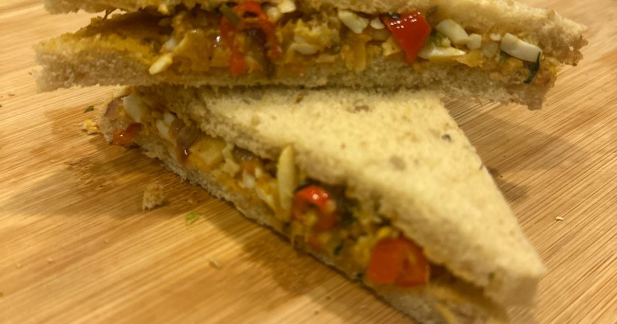 Egg Masala Sandwich Recipe By Sunetra Sen