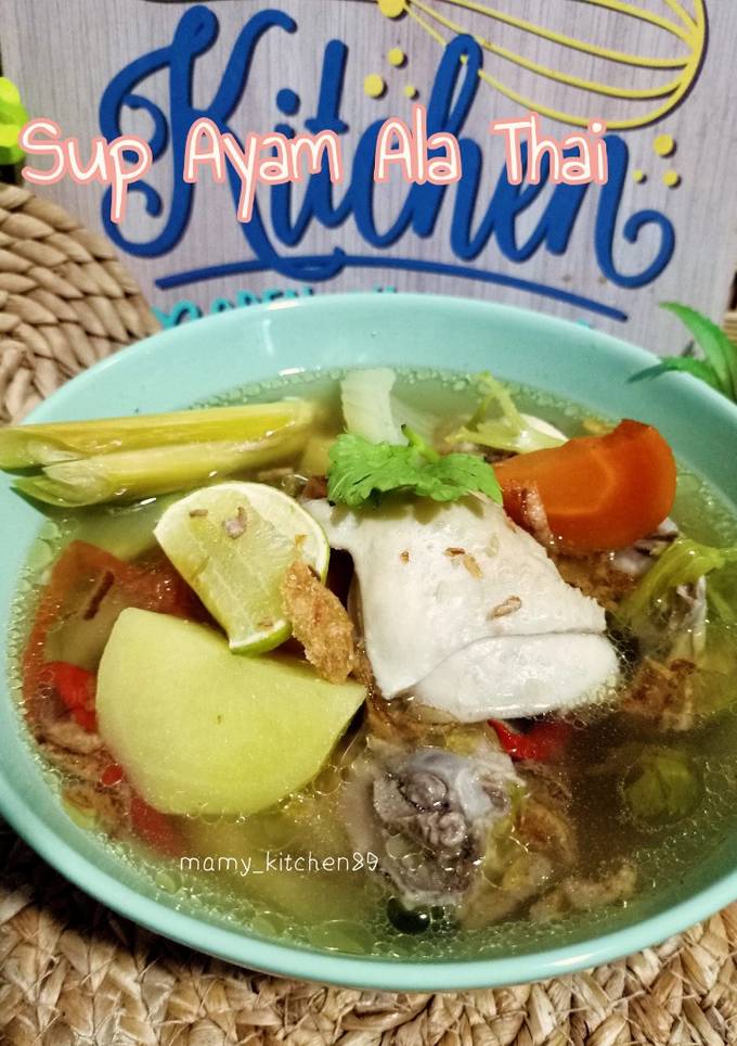 Resipi Sup Ayam Ala Thai oleh mamy_kitchen89 - Cookpad