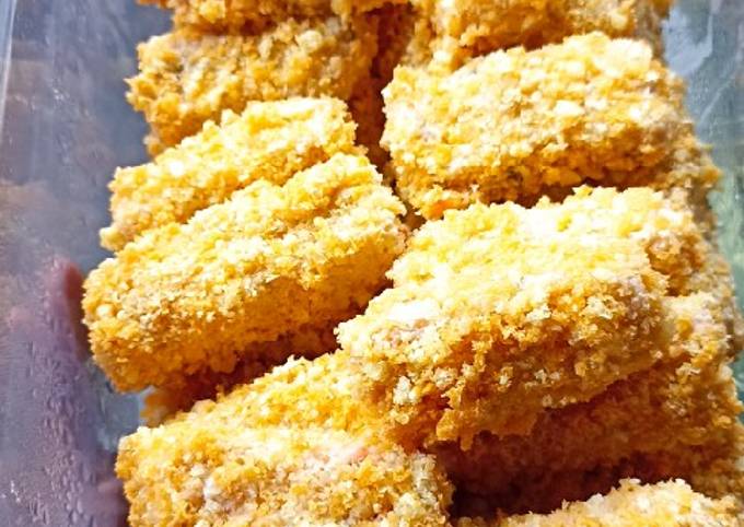Resep Chicken nuget frozen (tanpa telor) oleh Ibu Tina - Cookpad