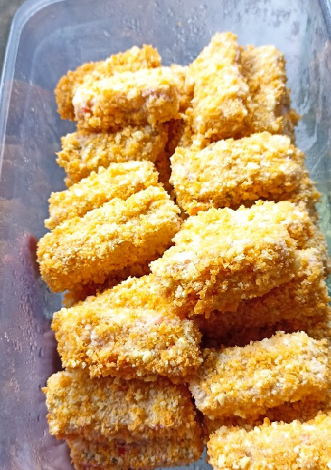 Resep Chicken Nuget Frozen (Tanpa Telor) oleh Ibu Tina - Cookpad