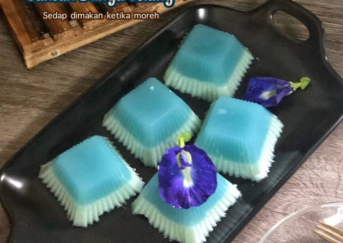 Resipi Agar-agar Santan Bunga Telang oleh Salina Jalaludin - Cookpad