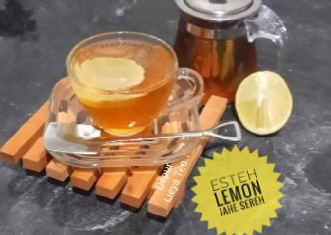 Resep Es Teh Lemon Jahe Sereh oleh Bunda Maulida - Cookpad