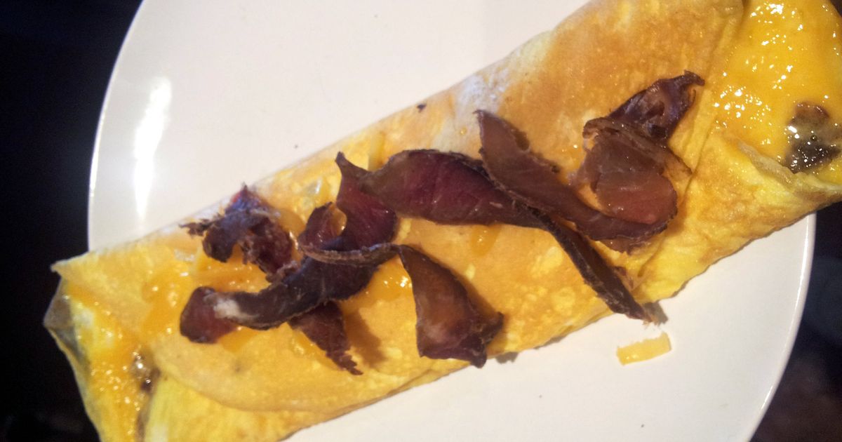South African Biltong & Cheese Omlette Recipe By Narz
