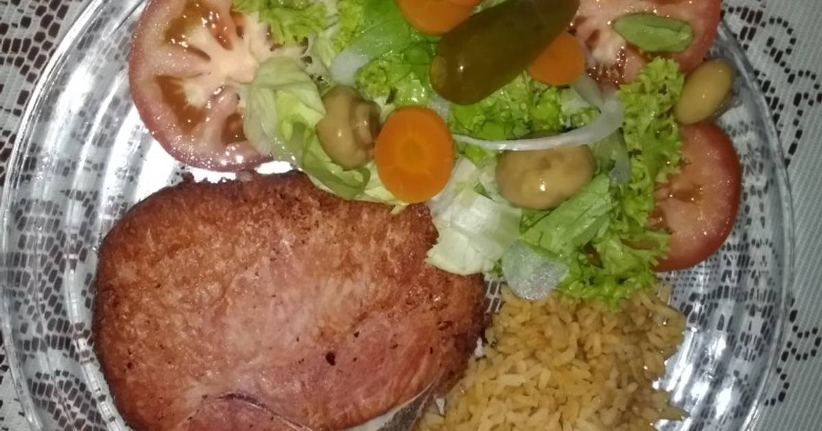 Chuletas con ensalada - 45 recetas caseras- Cookpad