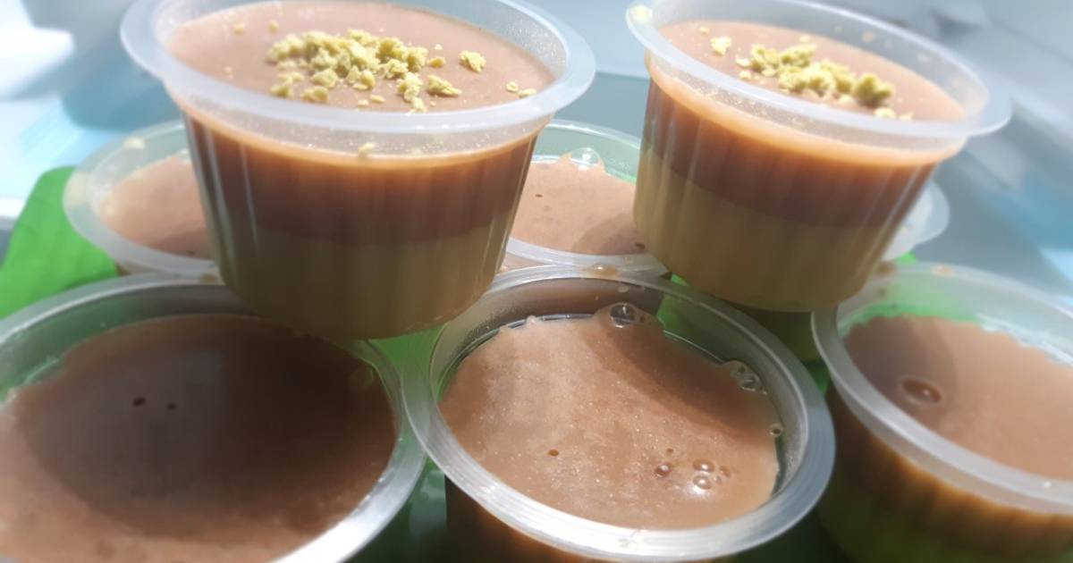 Resep Puding milo matcha oleh Erviani Yanura - Cookpad