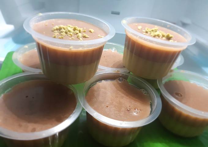 Resep Puding milo matcha oleh Erviani Yanura - Cookpad