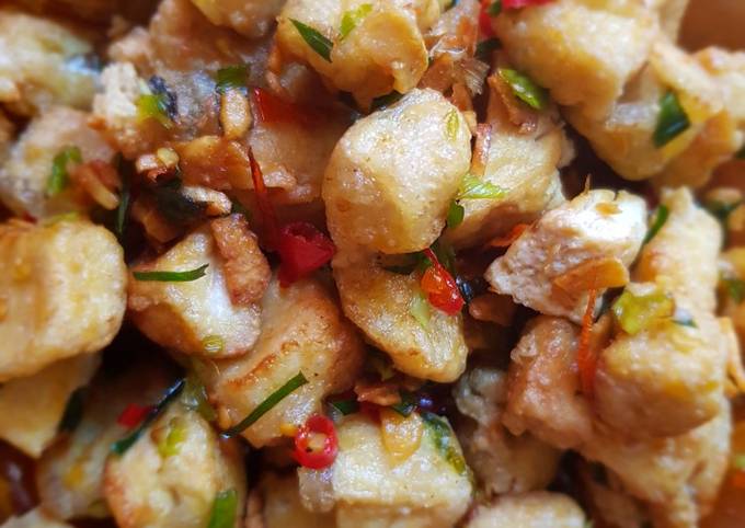 Resep Tahu cabe garam oleh Tyas - Cookpad