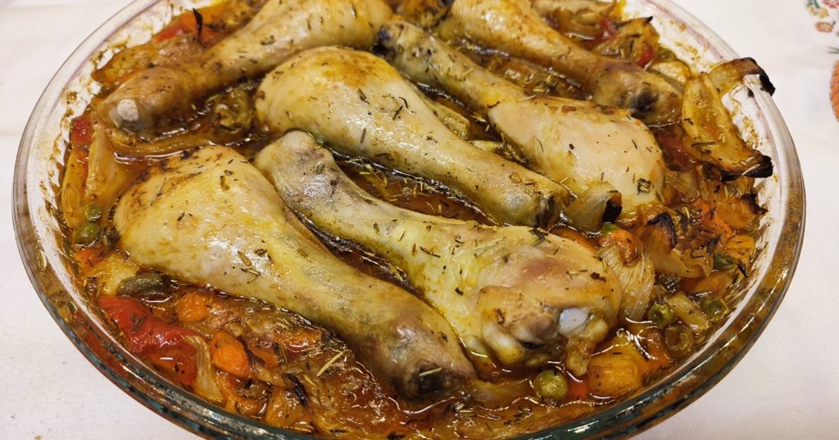 Muslos de pollo al horno Receta de Mode- Cookpad