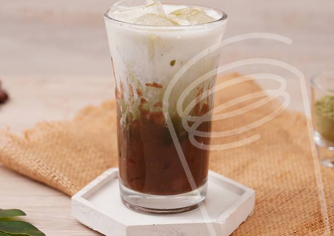 Resep Red Bean Matcha Latte oleh Rich Products Indonesia - Cookpad