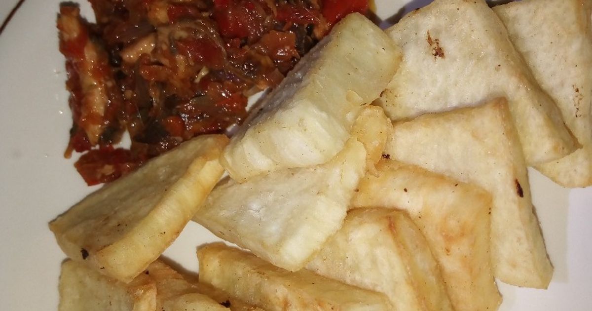 Fried Yam With Source Recipe by Aishatu Basheer - Cookpad