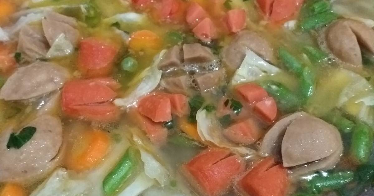 Resep Sop B-S(Baso+Sosis) oleh Hertati Tati - Cookpad